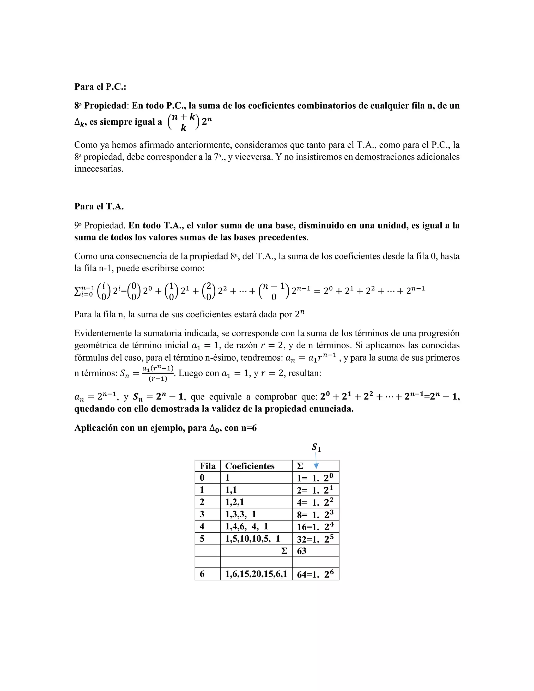 El triangulo de pascal o triangulo aritmetico sus 19 propiedades ...