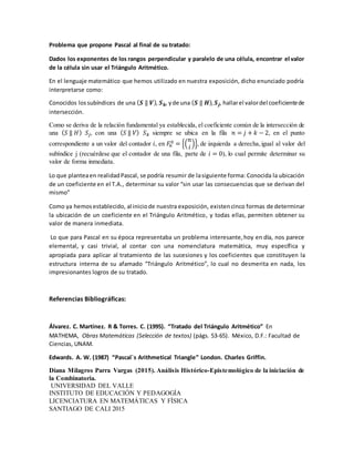 El triangulo de pascal o triangulo aritmetico y sus propiedades o ...
