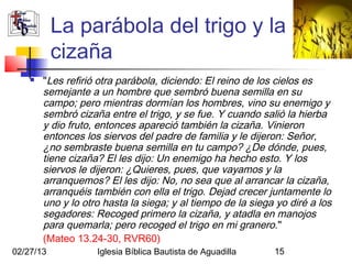 El Trigo y la Cizaña, La Red y los Peces | PPT
