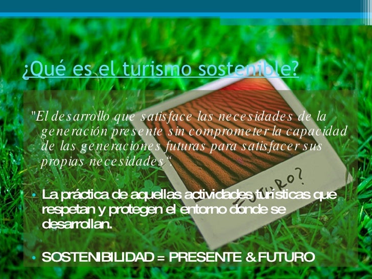 El Turismo Sostenible Tema 1