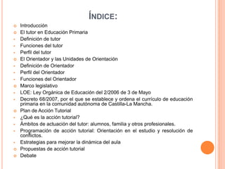 El tutor en educación primaria | PPTX