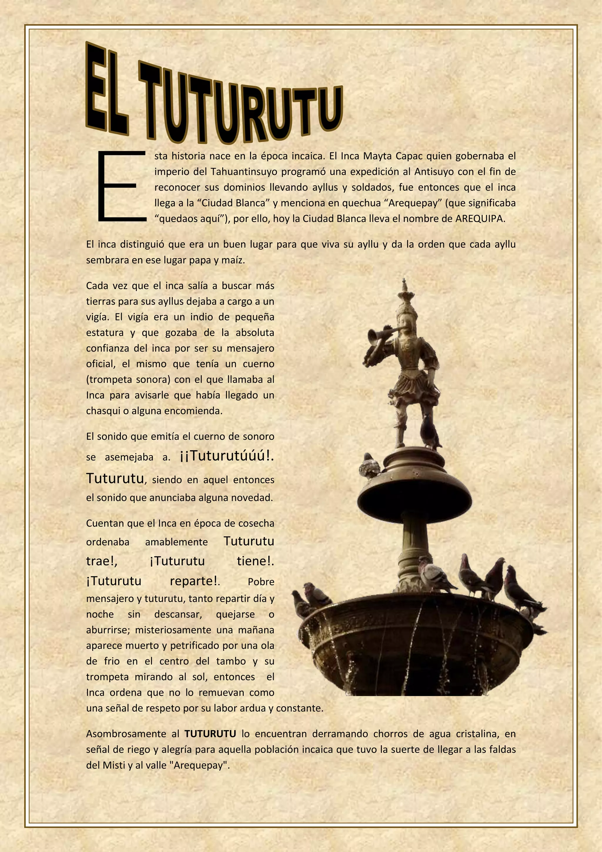 El tuturutu leyenda | PDF