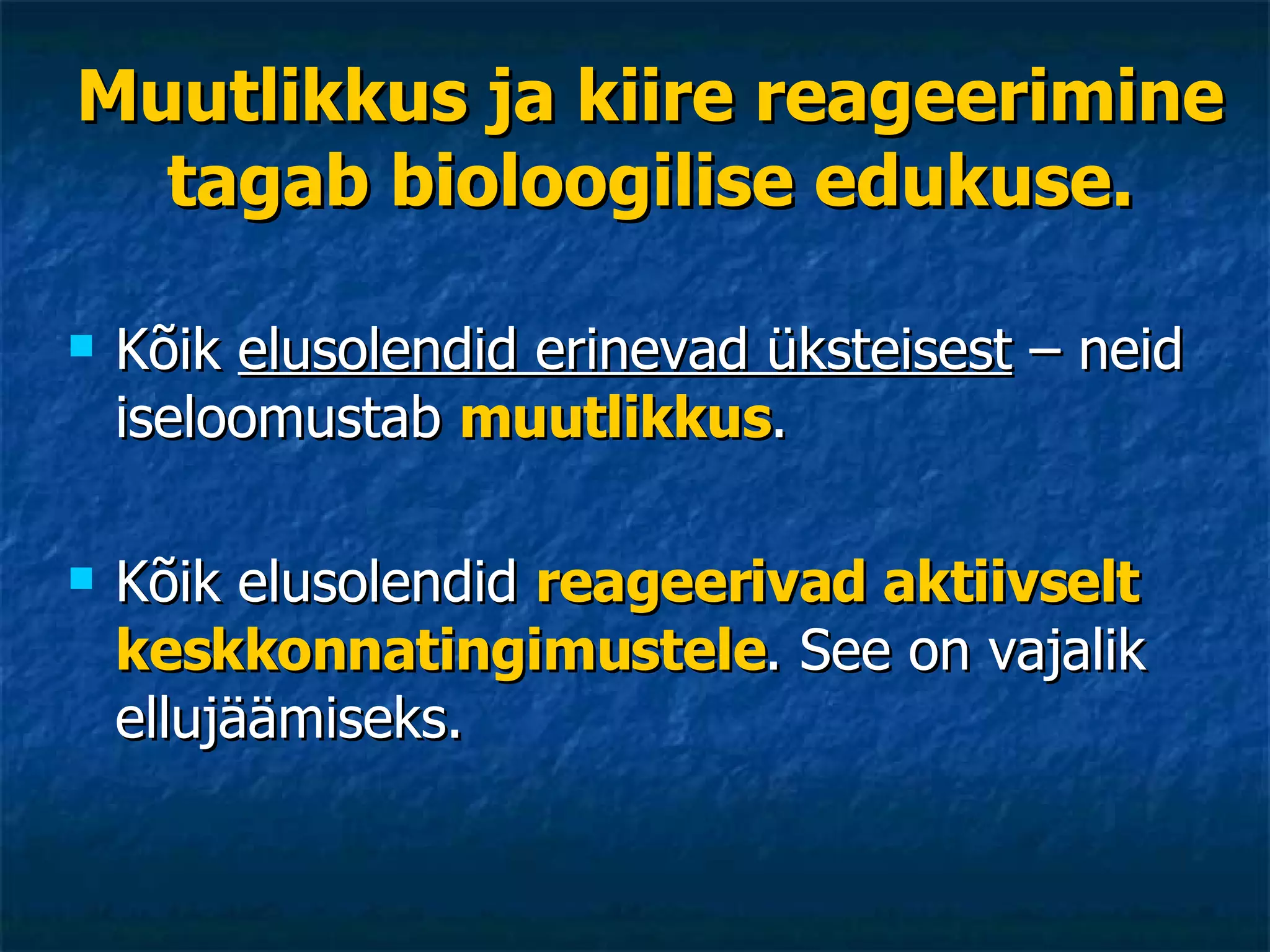 Eluavaldused | PPT