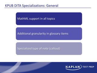 An In-Progress Use Case: Customizing & Deploying DITA to Produce Innovative Educational Products ...