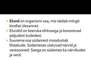 Elundid ja elundkonnad | PPTX