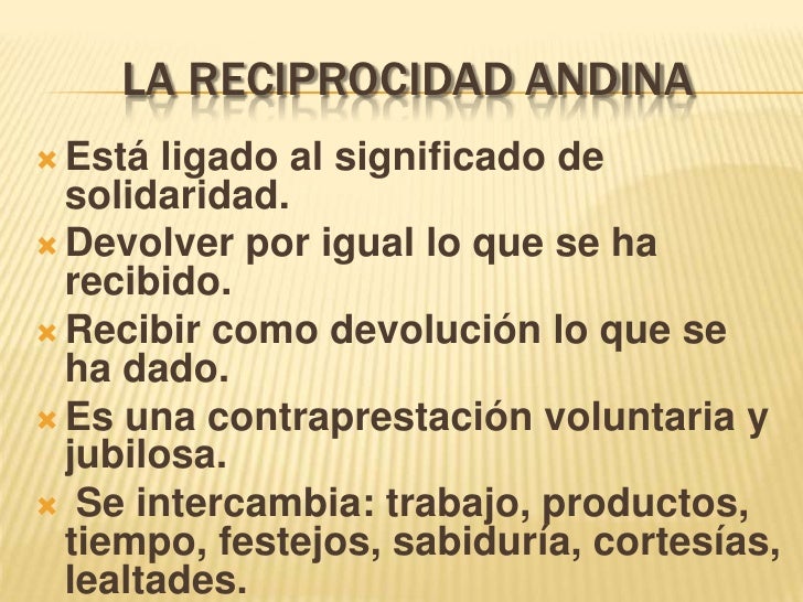 Que Significa La Reciprocidad - abstractor