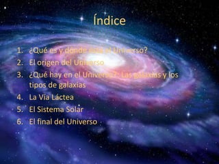 El universo | PPTX