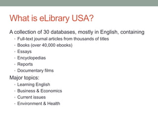 eLibrary USA | PPSX