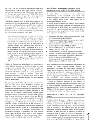 El uso de ácido fólico en combinación con un suplemento de ...