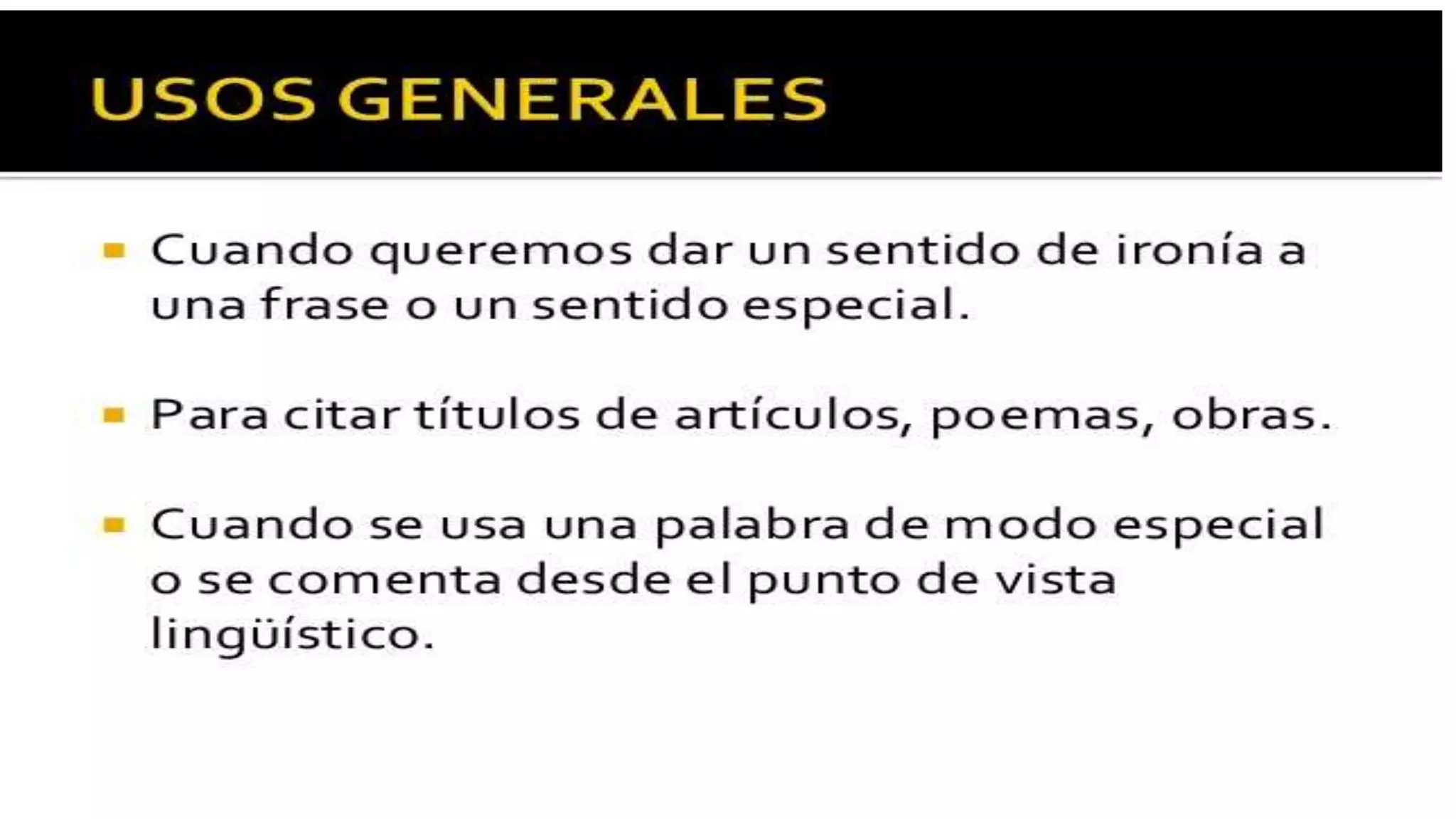 El uso de las comillas y raya | PPTX
