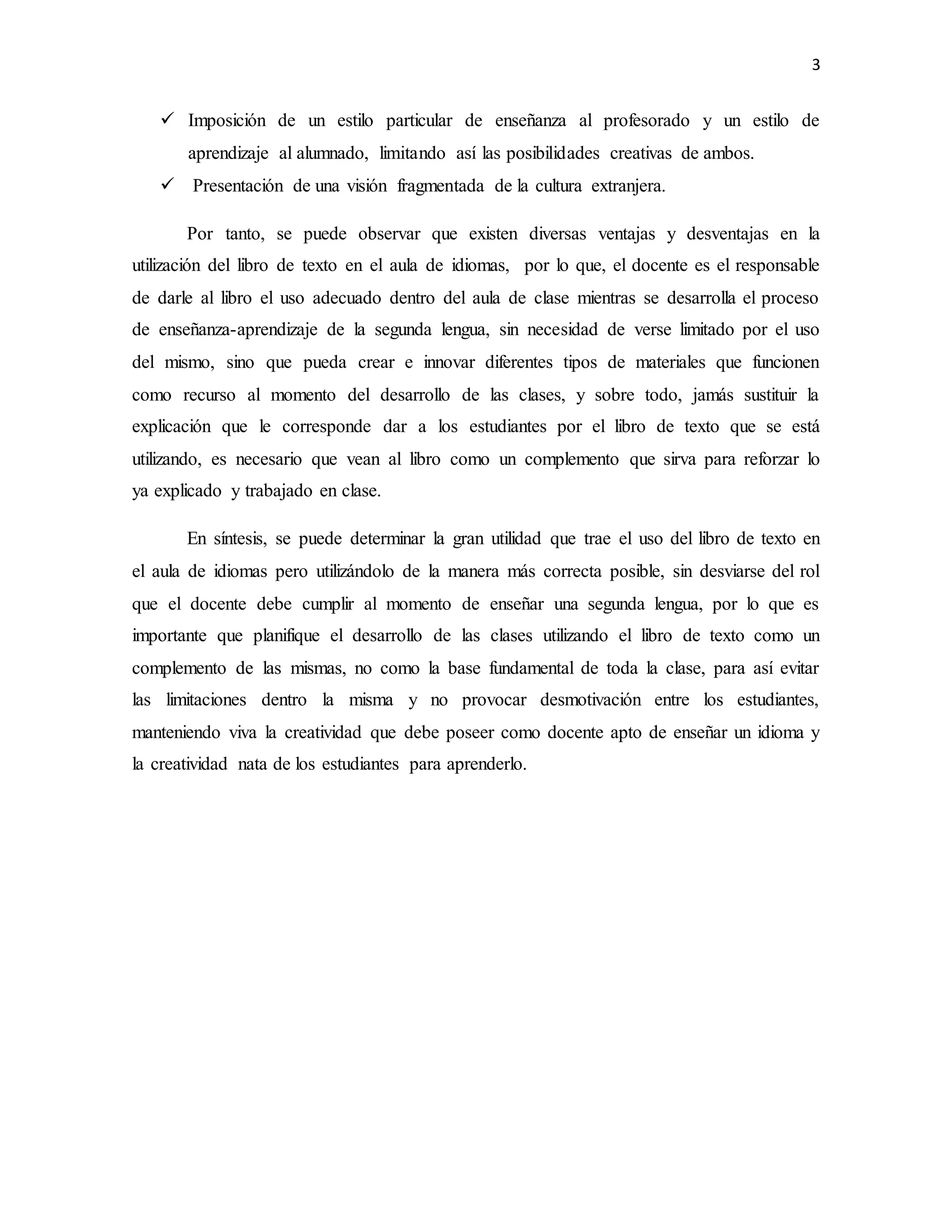 El uso del libro de texto en el aula de idiomas | DOCX