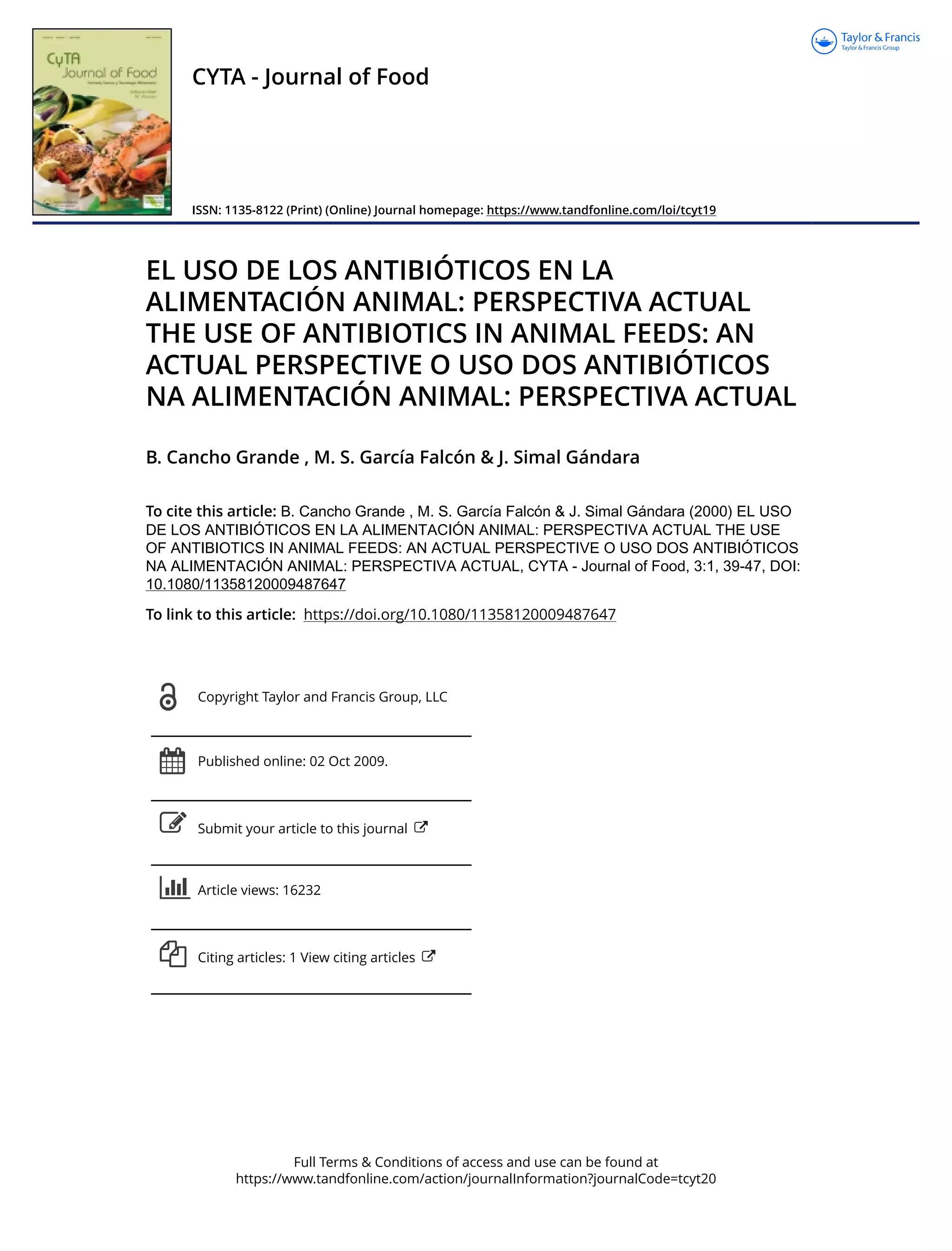 El uso de los antibiticos en la alimentacion animal | PDF | Veterinary ...