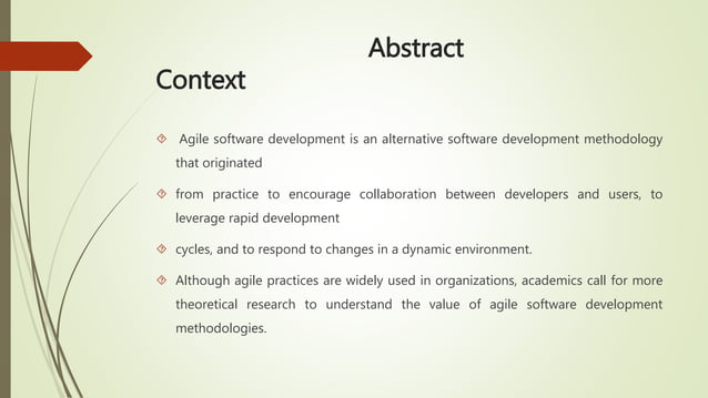 Elv 14-understanding agile software development practices using shared mental | PPT