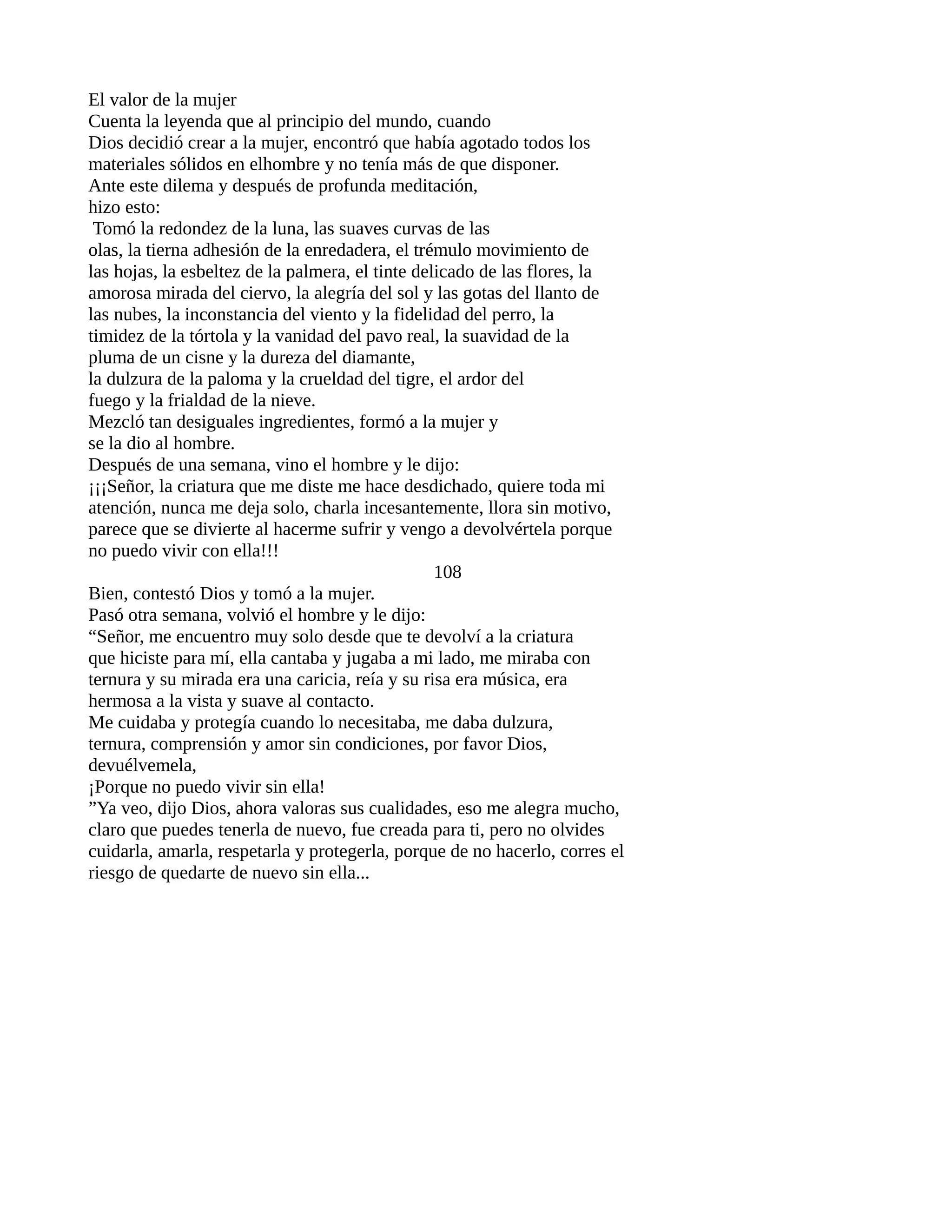 El valor de la mujer | PDF