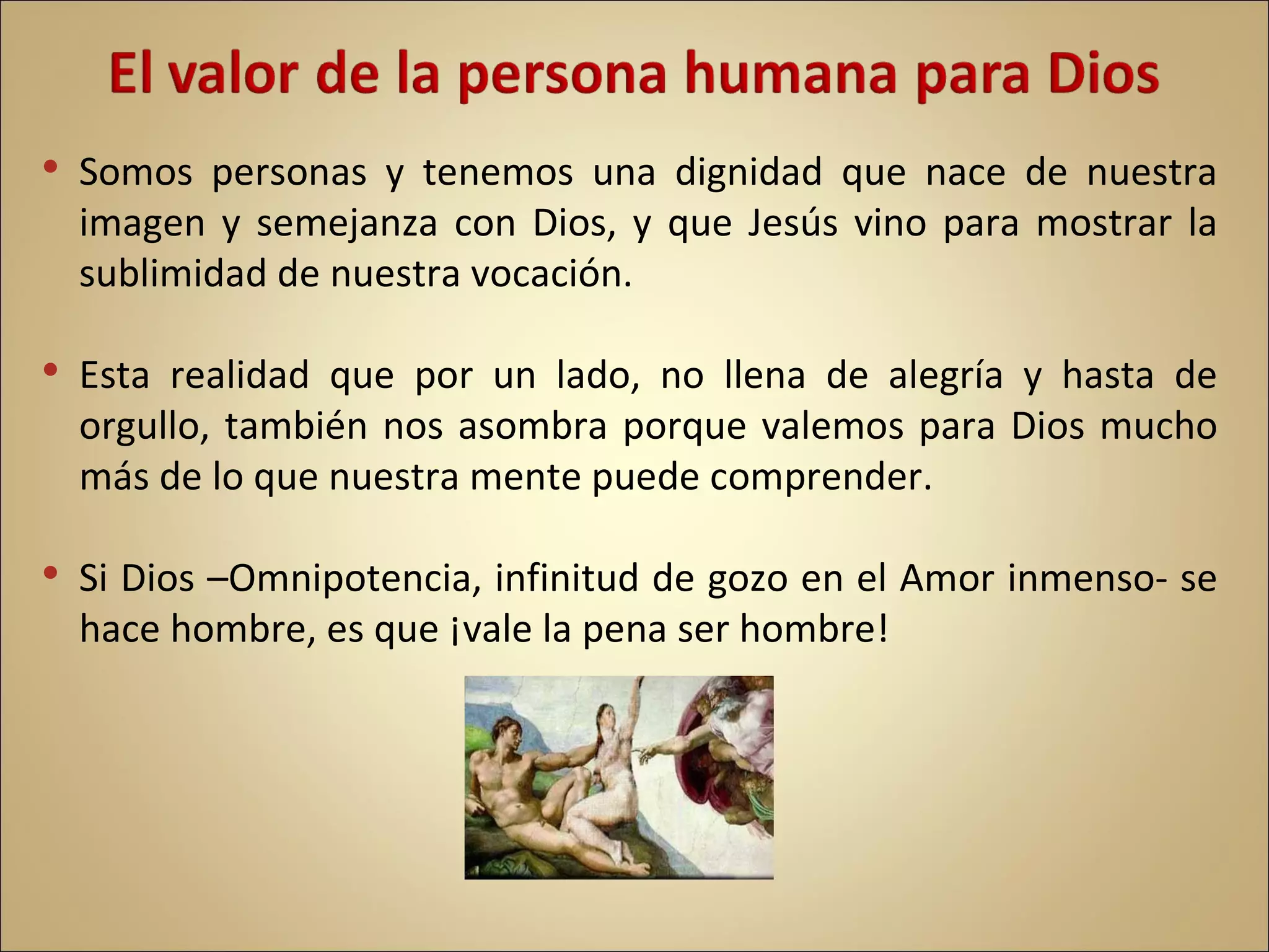 El valor de la persona humana | PPT