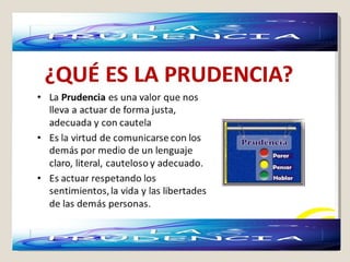 EL VALOR DE LA PRUDENCIA | PPT