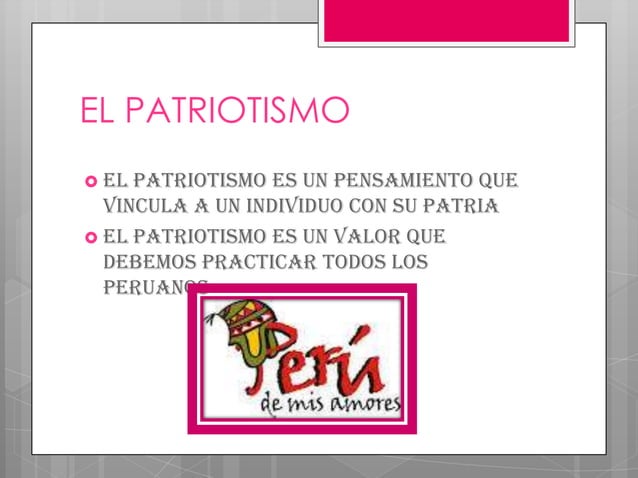 El valor del patriotismo | PPTX