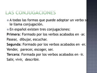 El verbo | PPTX