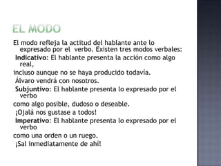El verbo | PPTX