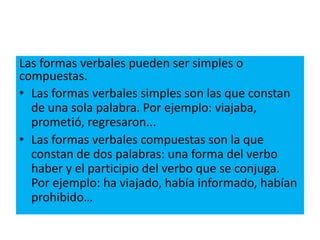 El verbo | PPTX