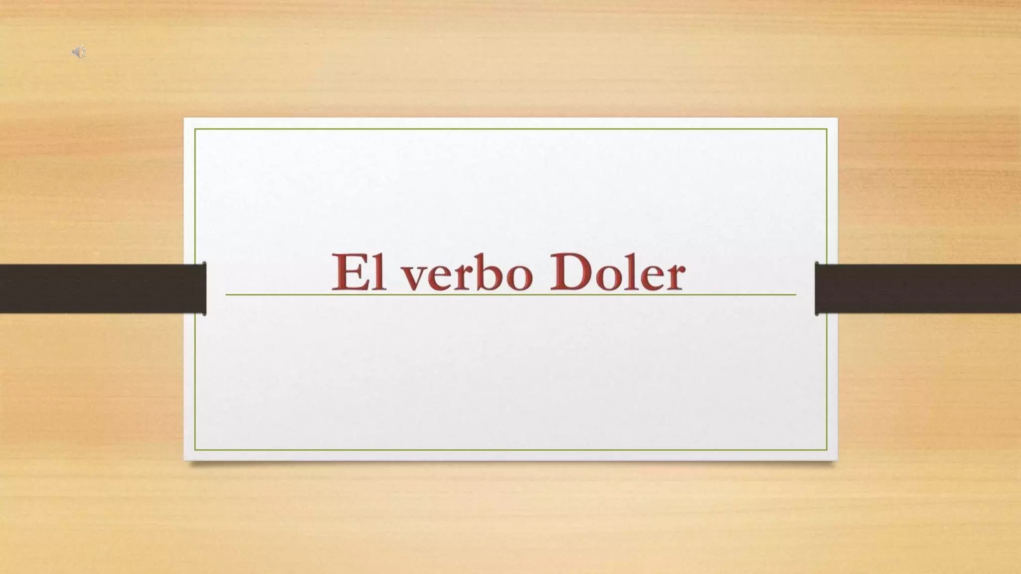 El verbo doler | PPTX