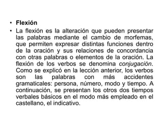 El verbo uso y funciones | PPTX