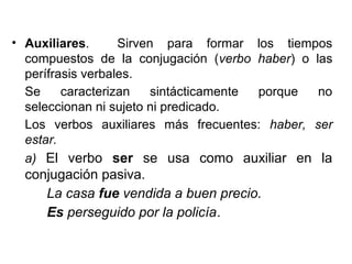 El verbo y las formas verbales | PPT