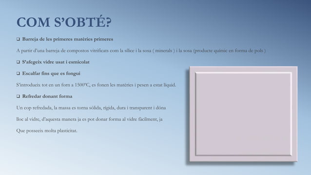 El vidre y el plastic | PPT