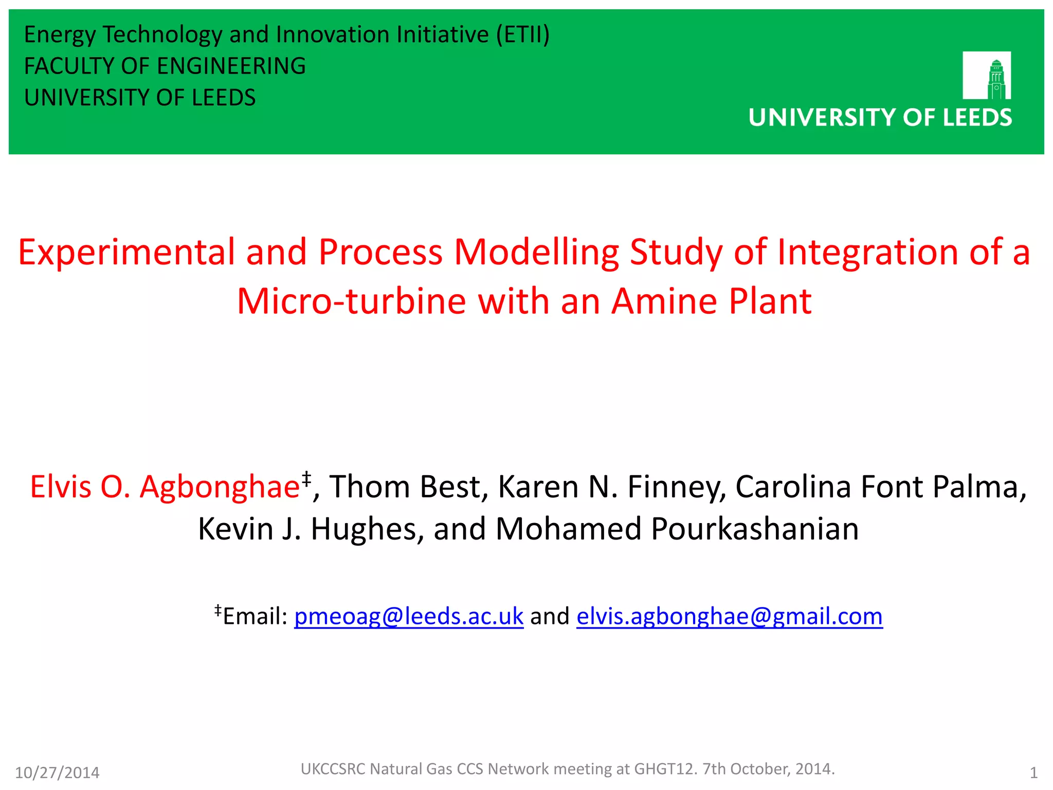 Experimental and Process Modelling Study of Integration of a Micro ...