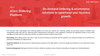 Elvis Ordering & eCom Platform B2B B2C B2B2C | PPT