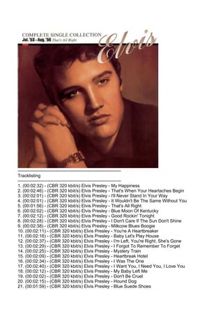 Elvis Presley Complete Single Collection 1999 | PDF