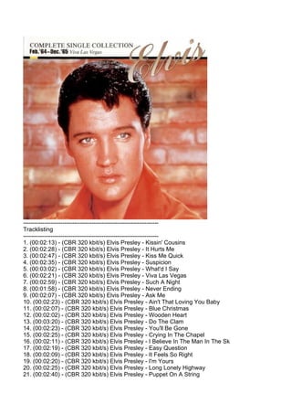 Elvis Presley Complete Single Collection 1999 | PDF