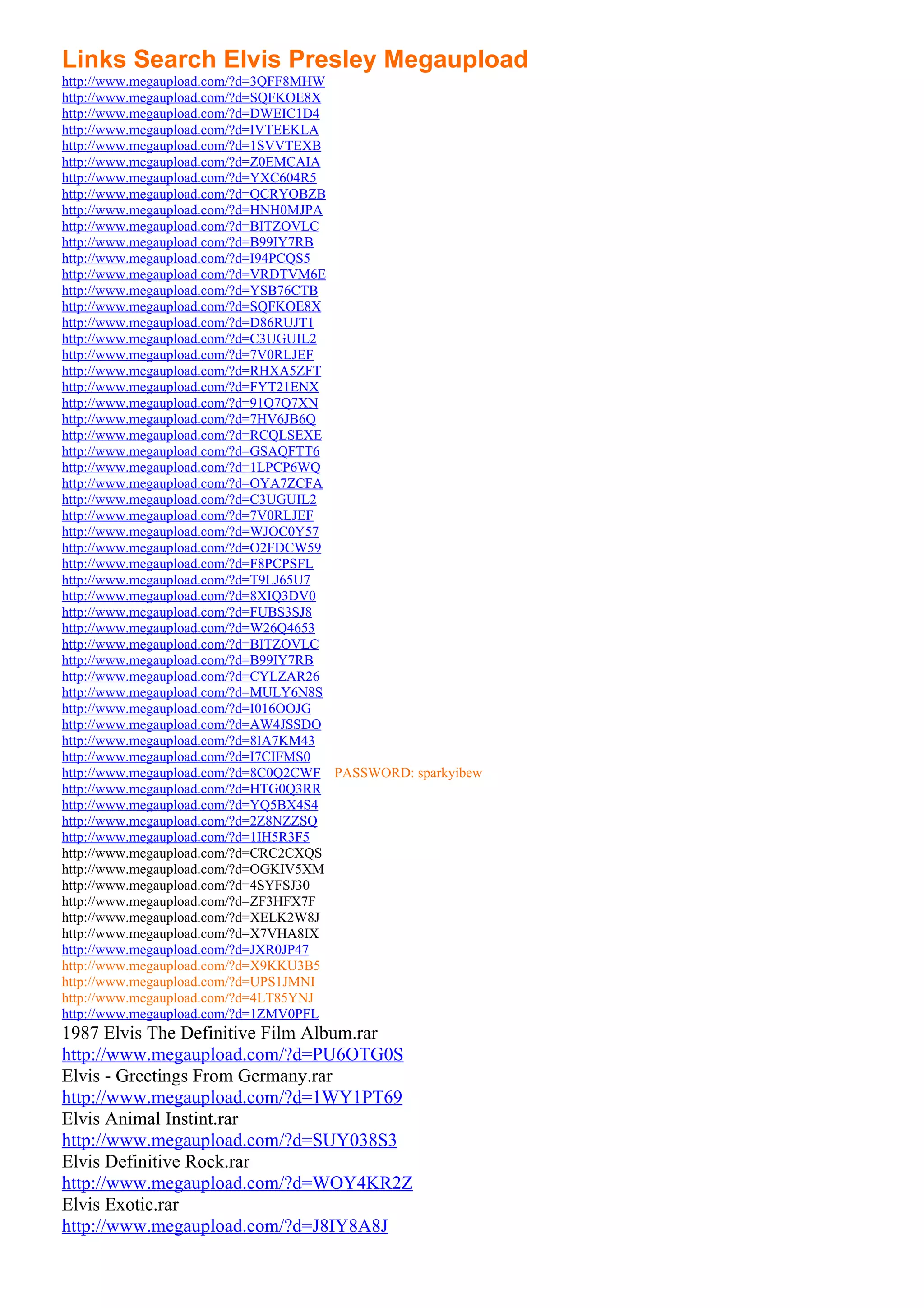 Elvis Presley Greatest Hits (Star Mark Compilation) | DOC