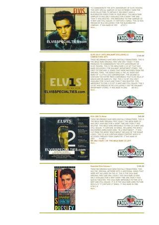 Elvis Presley Special | PDF