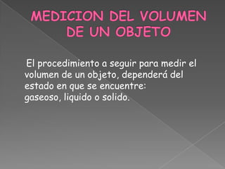 El volumen! | PPTX