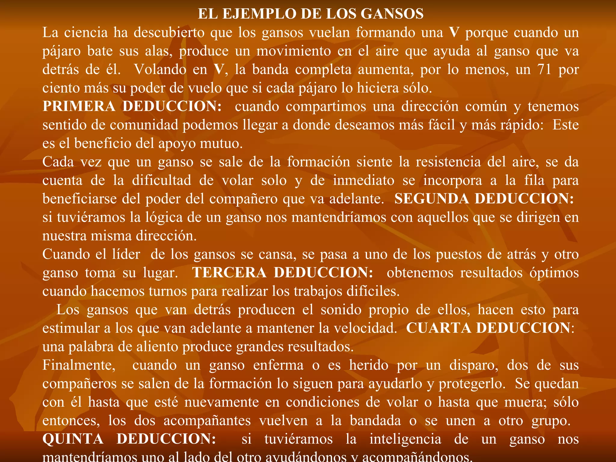 El Vuelo De Los Ganzos | PPT