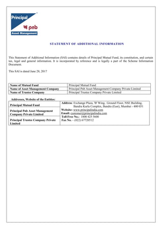 Additional Information of Principal Mutual Fund- Wishfin | PDF