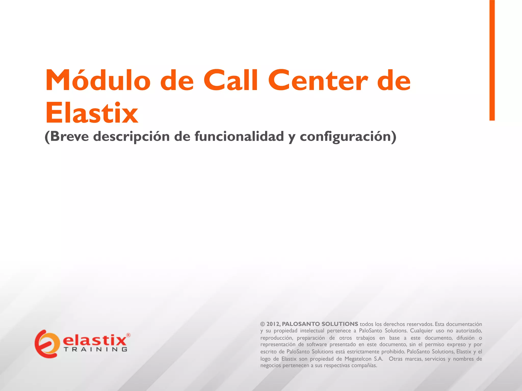 Call Center en Elastix | PPT