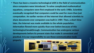 advance communication system electronics | PPT