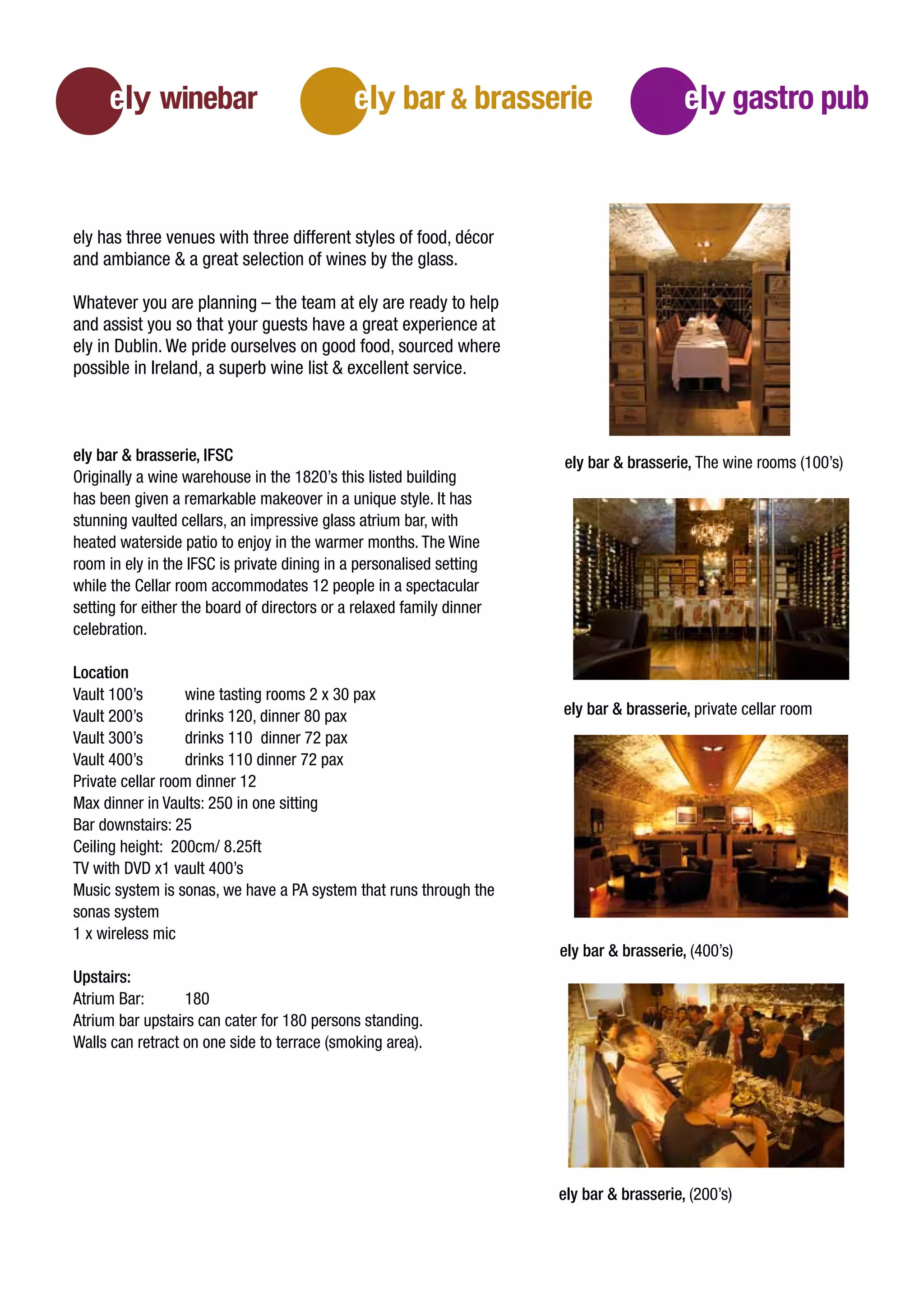 ely restaurant marketing document | PDF