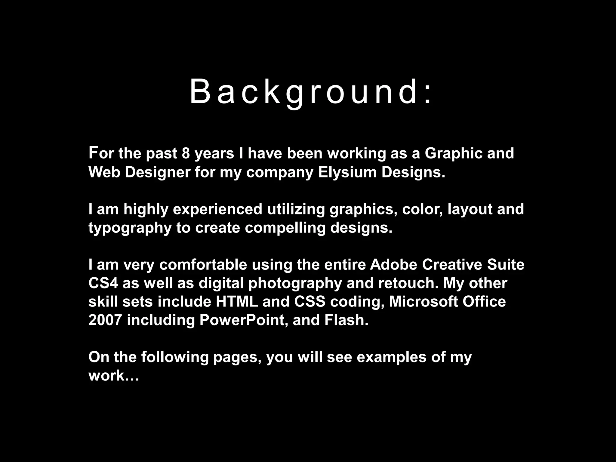 Elysium Designs | PPTX | Technology & Computing