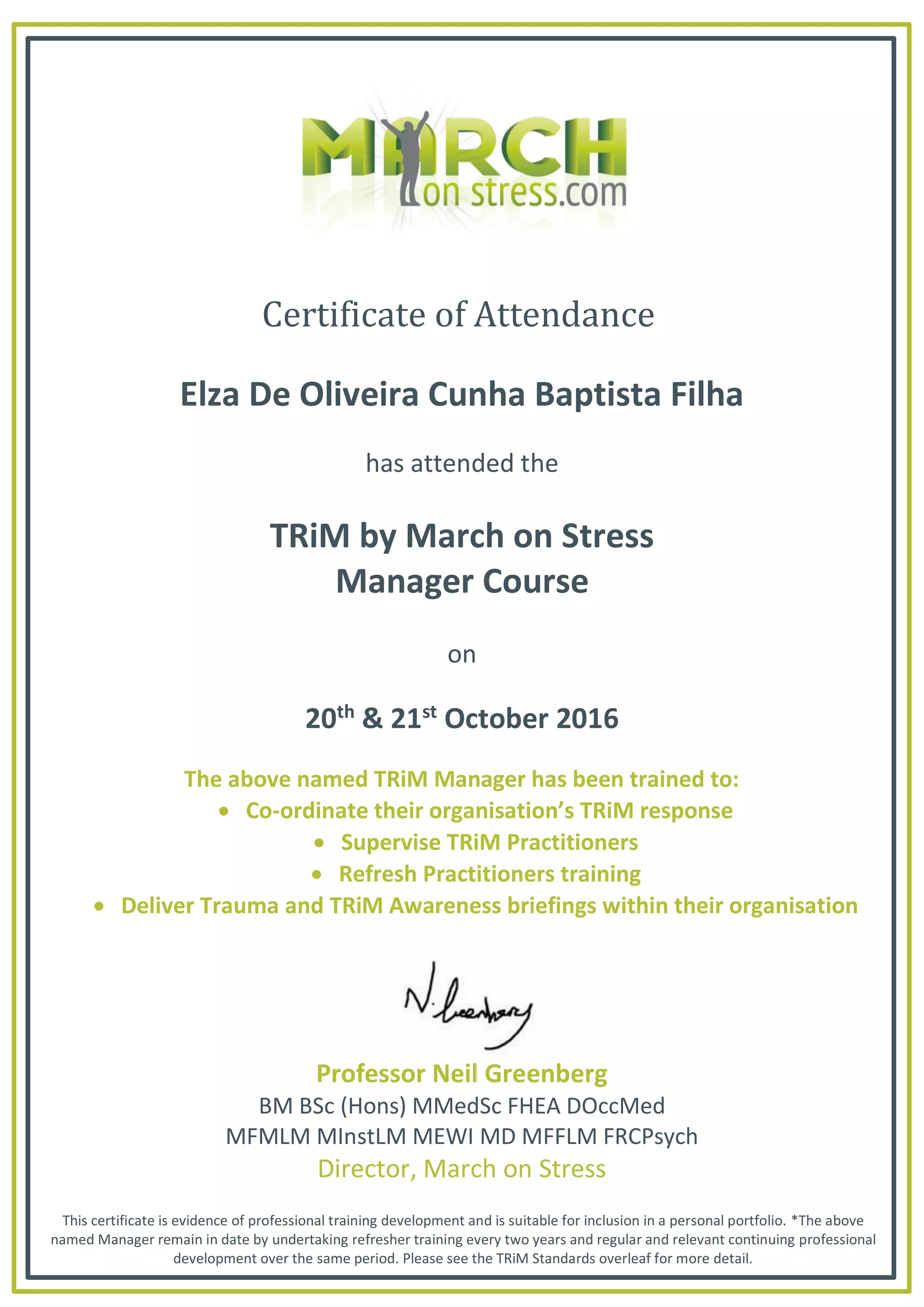 TRiM Manager Course | PDF | Resume Writing and Advice | Job Search