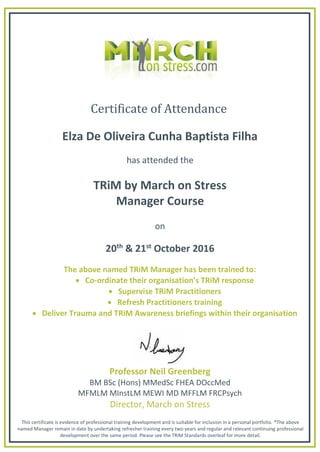 TRiM Manager Course | PDF | Resume Writing and Advice | Job Search