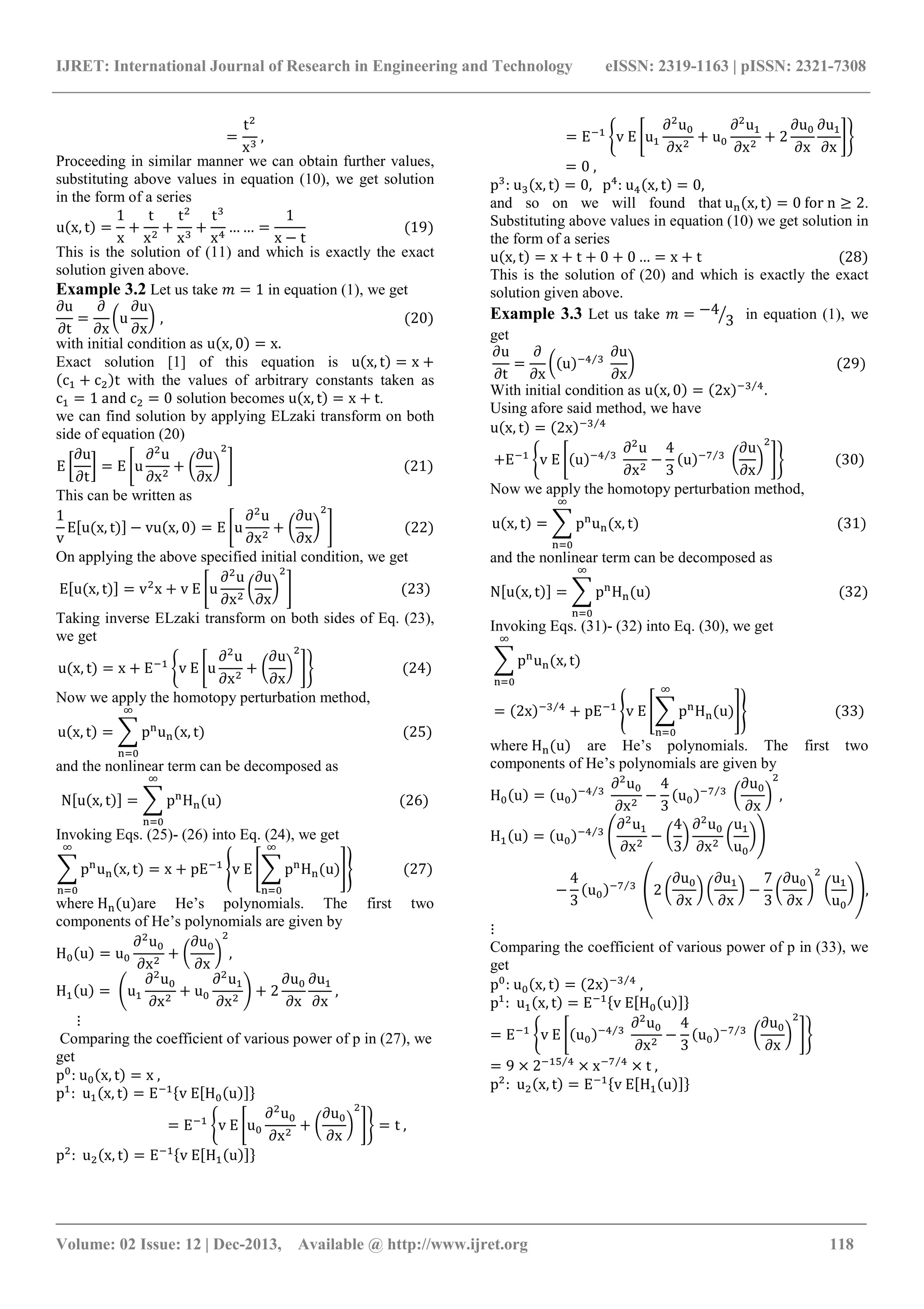 Elzaki Transform Homotopy Perturbation Method For Pdf