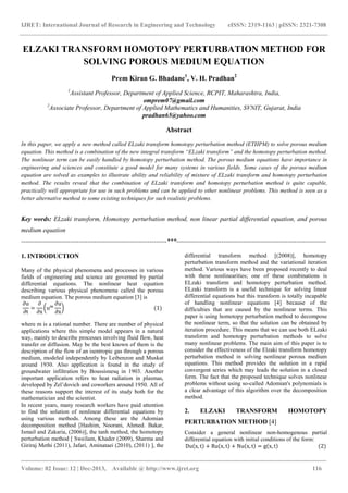 Elzaki transform homotopy perturbation method for | PDF