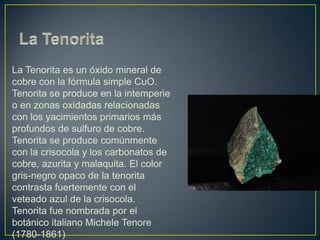 El zinc y la tenorita | PPTX