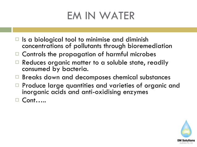 EM - Effective Microbes | PPT | Agriculture | Industries