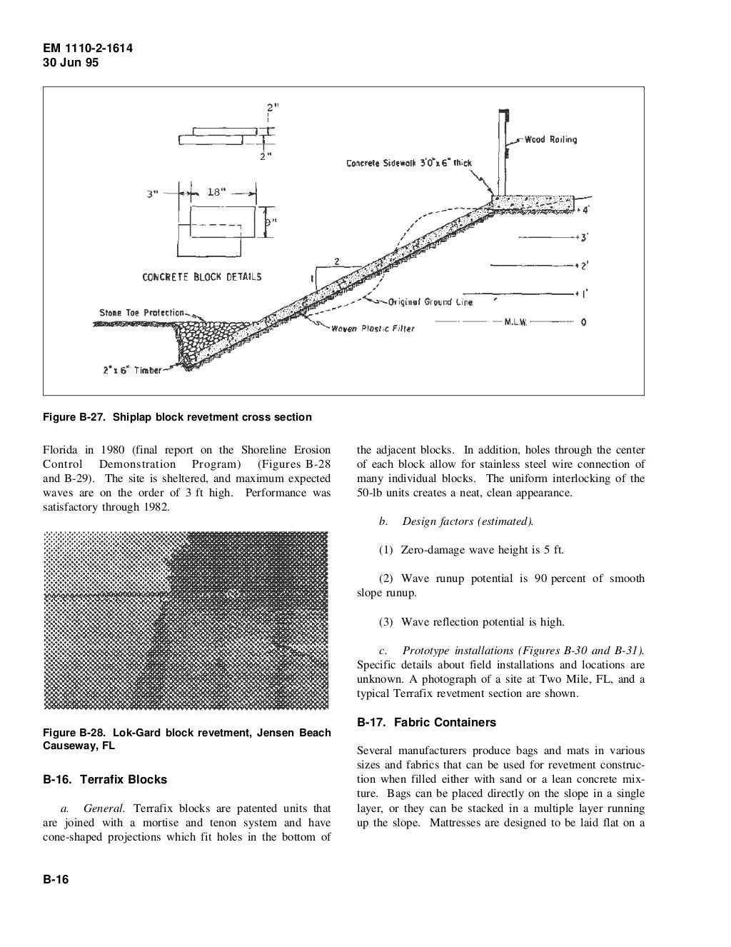 Em 1110-2-1614 design of coastal revetments,seawalls, and bulkheads