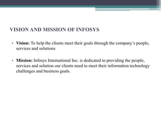 overview of infosys co | PPTX | Non-Profit Organizations | Industries