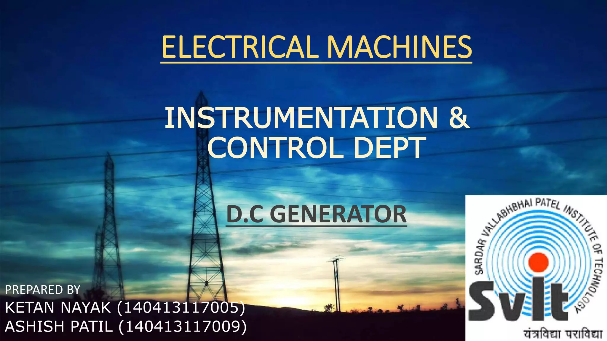 DC GENERATOR | PPT
